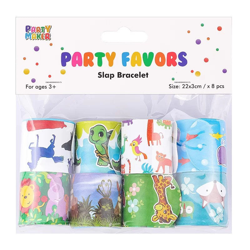 Animal Slap Bracelet 8 Pack