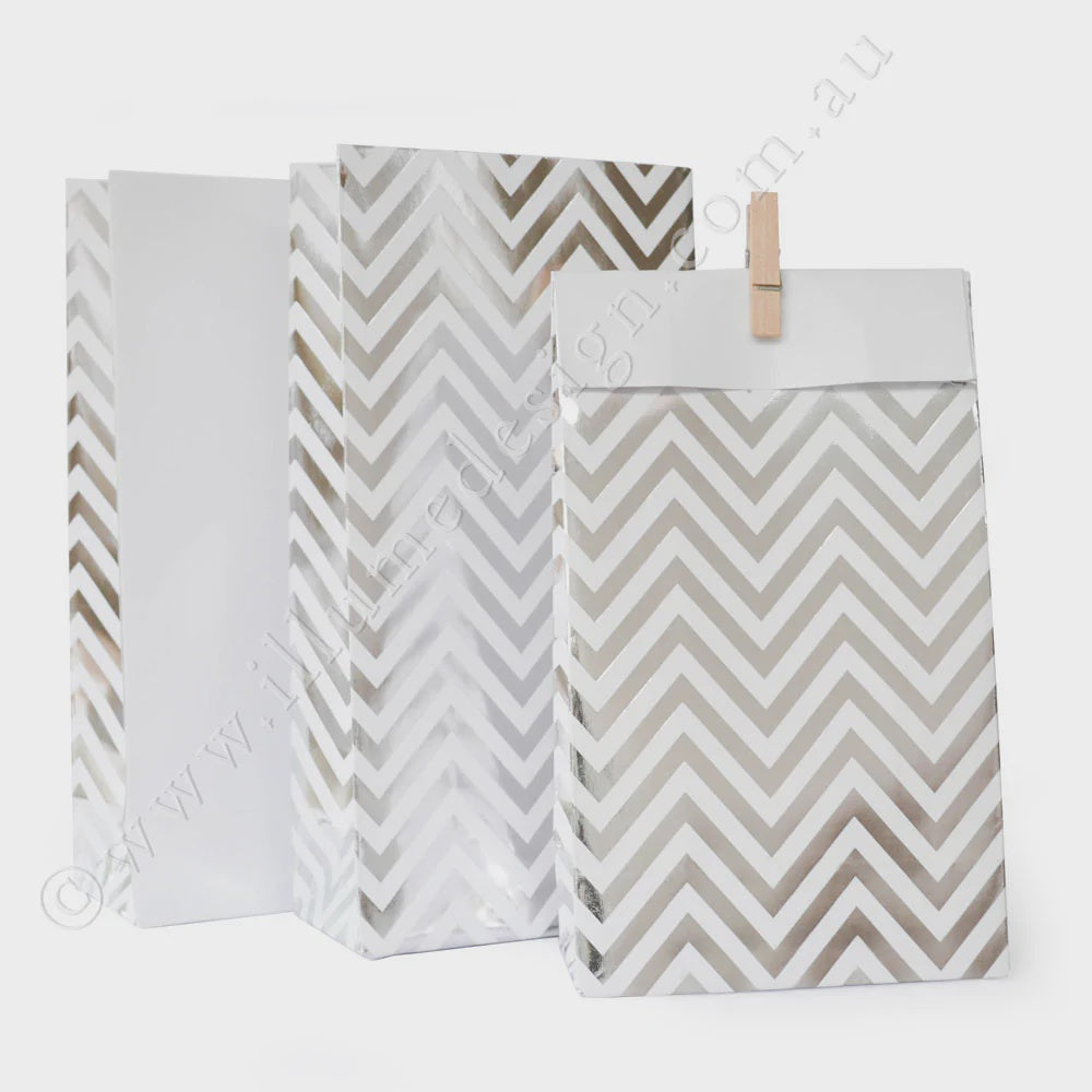 Illume Chevron Silver Treat Bags