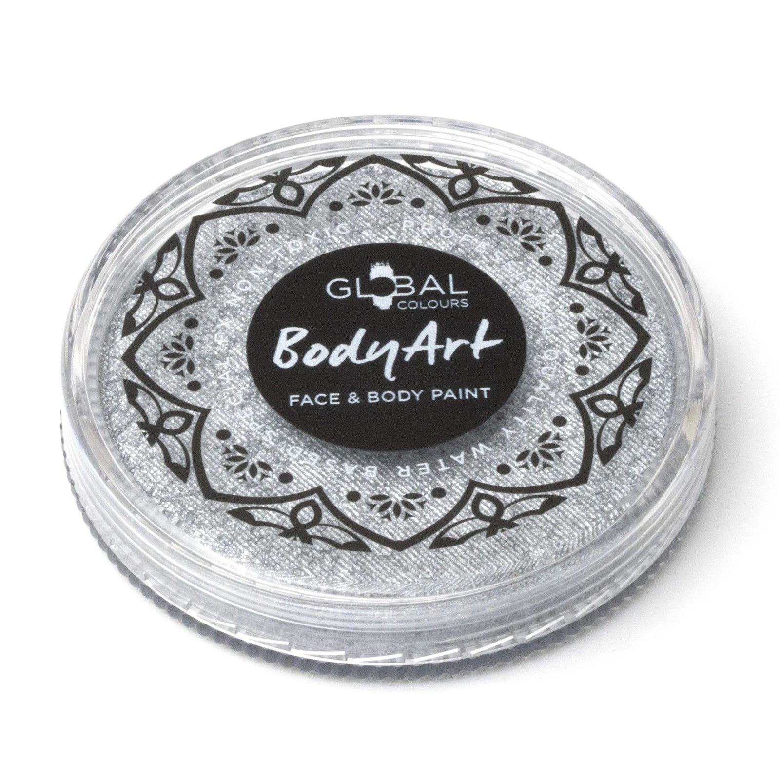 Metallic Silver Face & Body Paint Cake